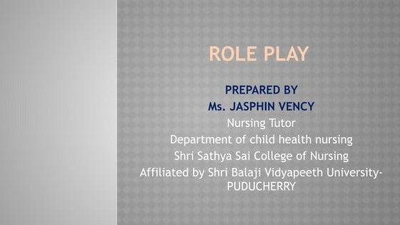 Role play | PPTX