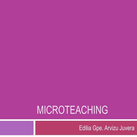 Microteaching presentation | PPTX