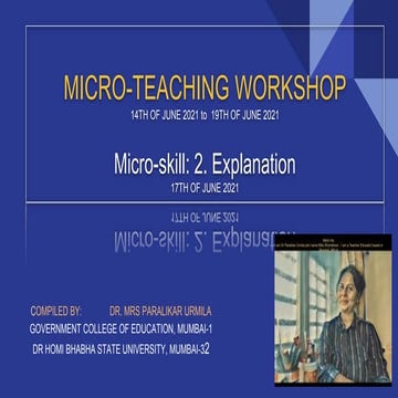 Microteaching Explanation skill | PPTX