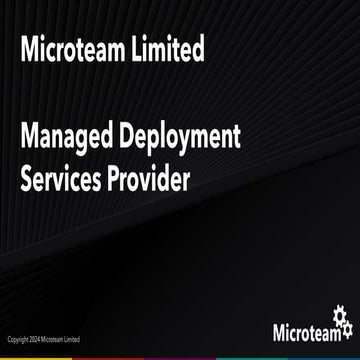 Microteam Managed Deployment Services Client Devices | PDF