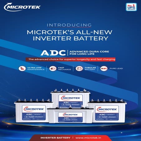 Microtek's Next-Gen Inverter Battery: Featuring Revolutionary ADC ...