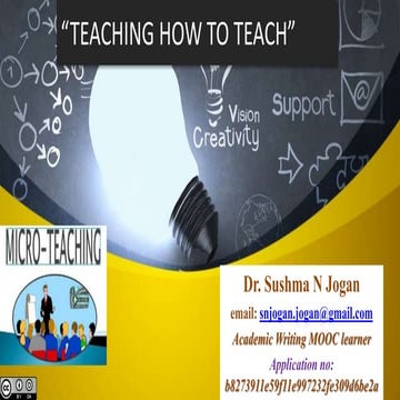 Subjective assignment on Micro teaching skills | PPT | Free Download