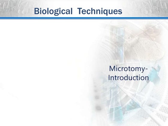 Microtomy - Preparation of Histological Slides | PDF | Biological ...