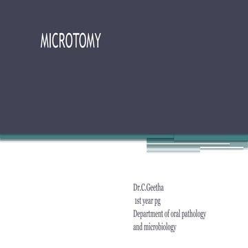 MICROTOME and it's TYPES | PPTX