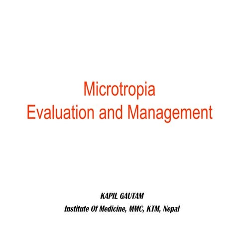 Microtropia - Definition, Types and Shot Note | PDF