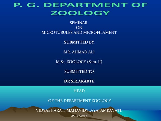 Cytoskeleton presentation (introduction structure & function) | PPTX