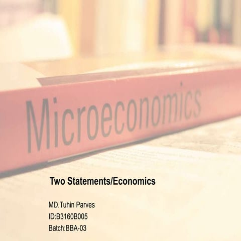 Two Statements/Economics | PPTX
