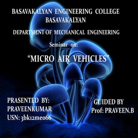 Micro aerial vehicles | PPTX