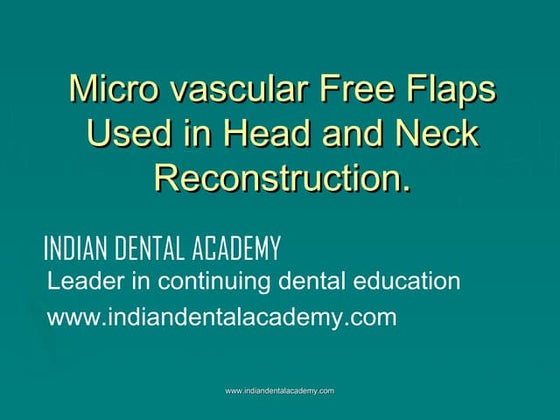 Maxillofacial Reconstruction | PPT