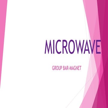 Microwave Grade 10 Science Presentation Pptx