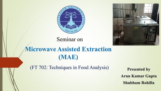 Microwave assisted extraction method | PPT