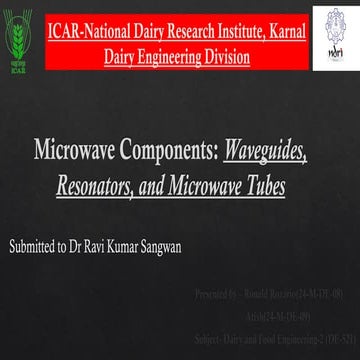 Microwave Components presentation and its case study | PPTX
