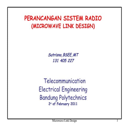 Microwave link design versi bhs.ind
