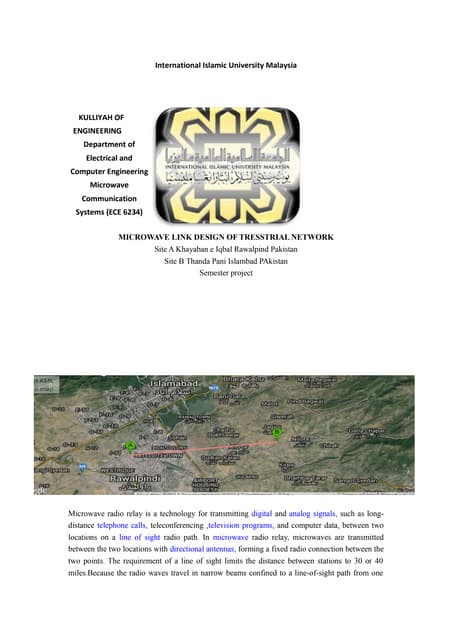 Terrestrial Microwave Link Design | PDF