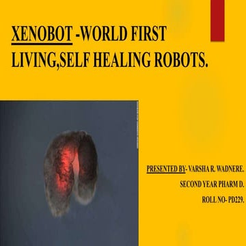 Microbiology latest research- XENOBOT | PPTX