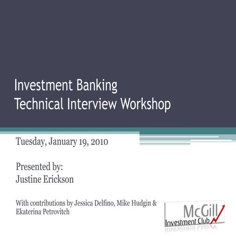 Mic Technical Interview Workshop January 2010 | PPT
