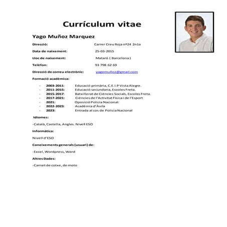 Mi curriculum vitae yago | PDF
