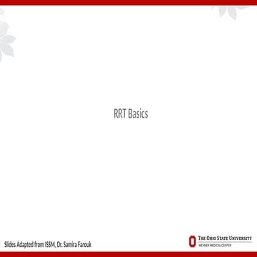 Basics of Renal Replacement Therapy (RRT) | PPT