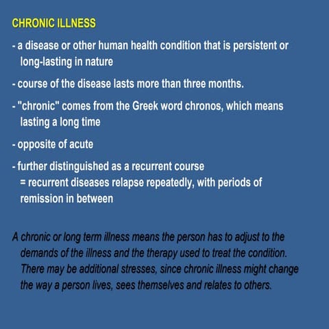 Adapting to chronic illness | PPTX