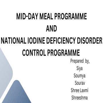 National iodine deficiency disorder control program | PPTX
