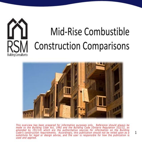 Ontario Building Code Mid-Rise Combustible Construction Comparison | PPSX
