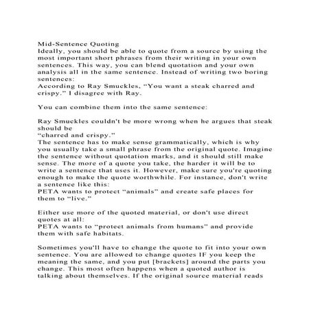 Mid-Sentence QuotingIdeally, you should be able to quote from a .docx