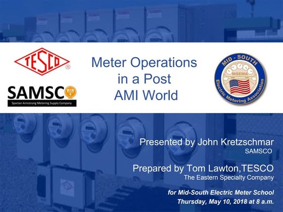 Advanced Metering Infrastructure (AMI) Overview | PPT