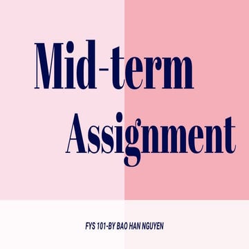 Mid-term asignment for the class first year | PDF
