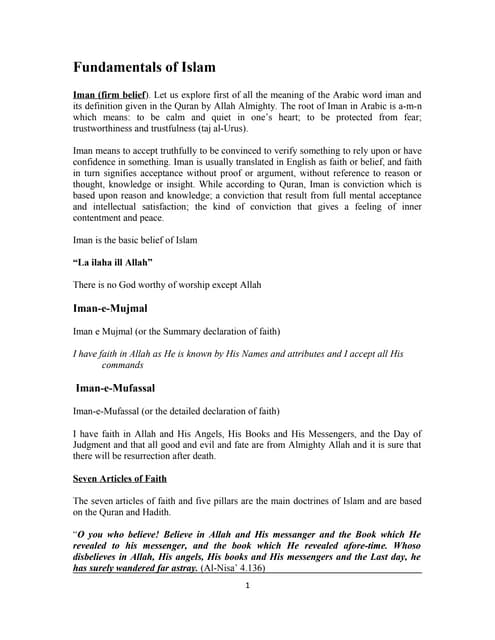 O level Islamiyat Quraic passage 1-15 | PDF