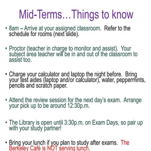 Mid term exams 2017 | PPTX