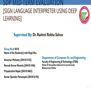 Real time conversion of sign language to text and speech presentation | PDF