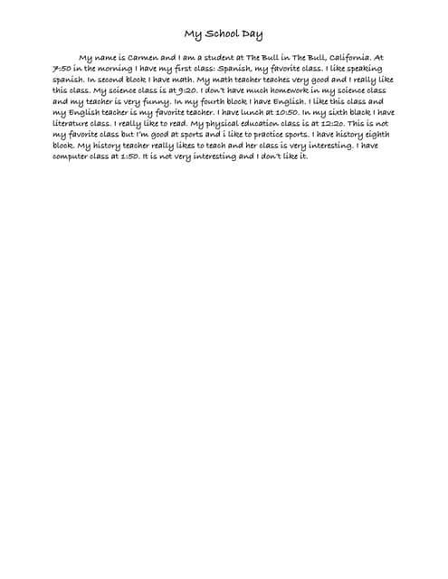 Mi dia escolar | PAGES