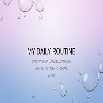 My daily routine | PPT