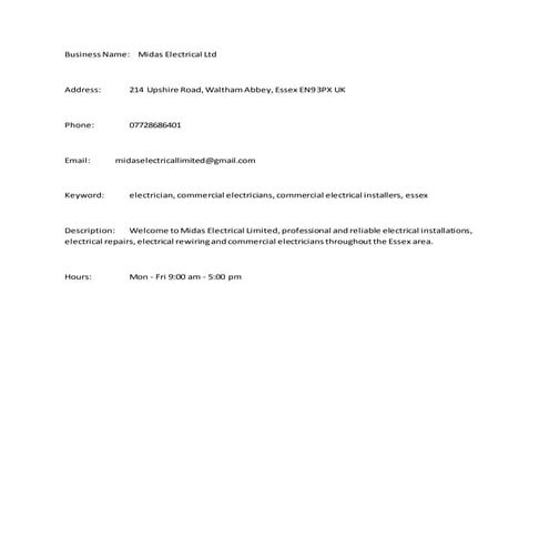 Midas electrical-ltd | PDF