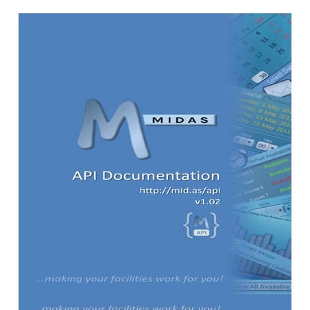 MIDAS Room & Resource Scheduling Software - API Documentation v1.02 | Web Development | Internet