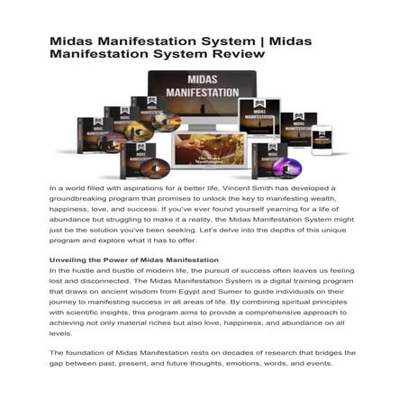 Midas Manifestation System .docx | Spirituality | Religion & Spirituality