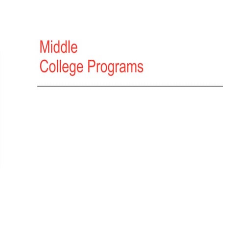 Middle College Program 2 | PPT