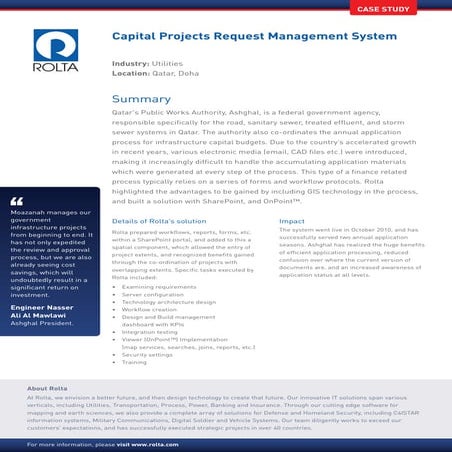 Capital Projects Request Management System | PDF