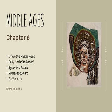 Visual Arts Grade 10 lesson Middle ages - pdf | PDF