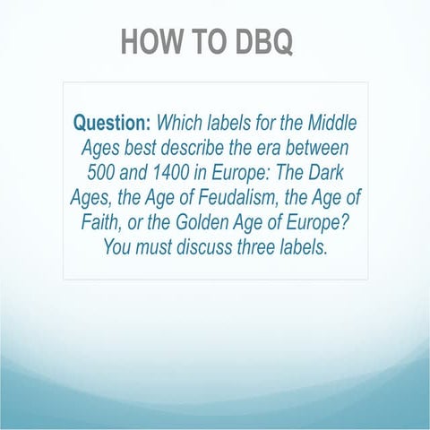 Middle ages dbq | PPT