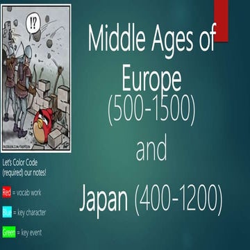 Middle ages of europe and japan combined | PPT