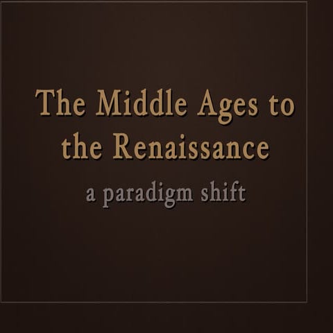 Middle Ages To Renaissance Art Keynote | PPT