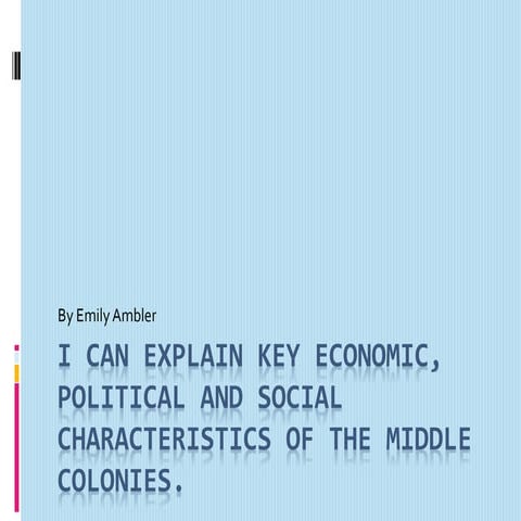 The middle colonies | PPT