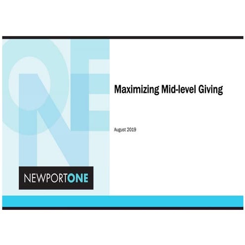 Maximizing Mid-Level Giving | PPT
