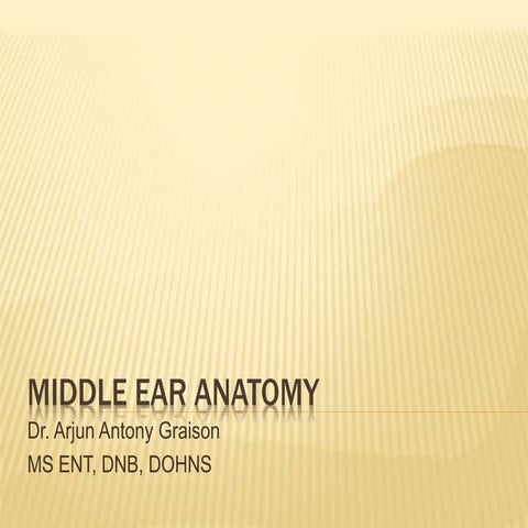 Endoscopic anatomy of middle ear.jshpptx | PPTX