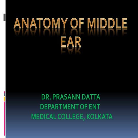 Anatomy Of Middle Ear Cleft | PPTX