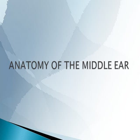 Endoscopic anatomy of middle ear.jshpptx | PPTX