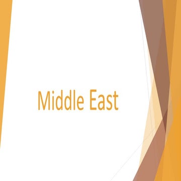 Middle East Regional Geography | PPT