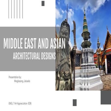 Middle East and Asian Architectural Designs | PDF