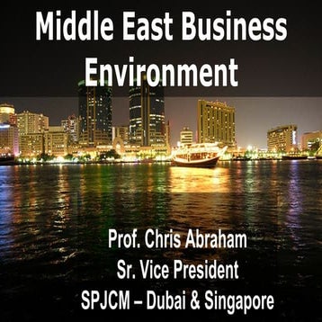 Middle East Business Environment | PDF | Africa Travel | Travel Locations